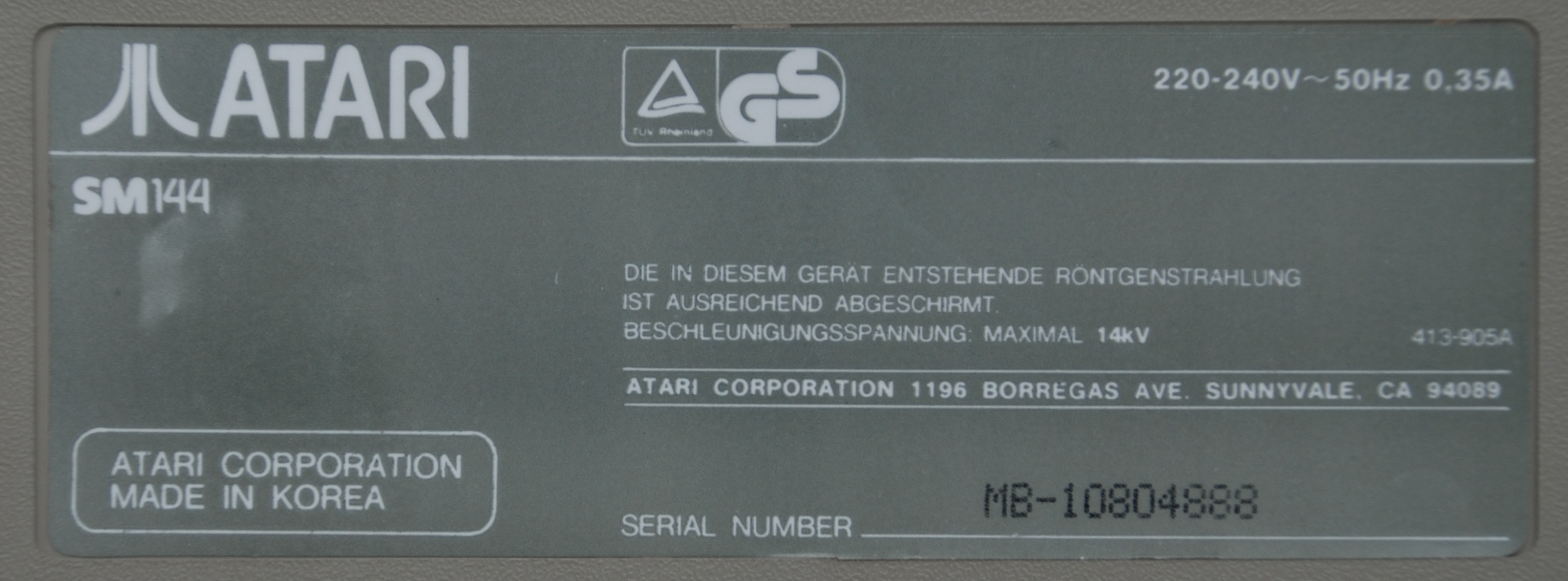 Atari SM144 Monitor - Old Crap Vintage Computing