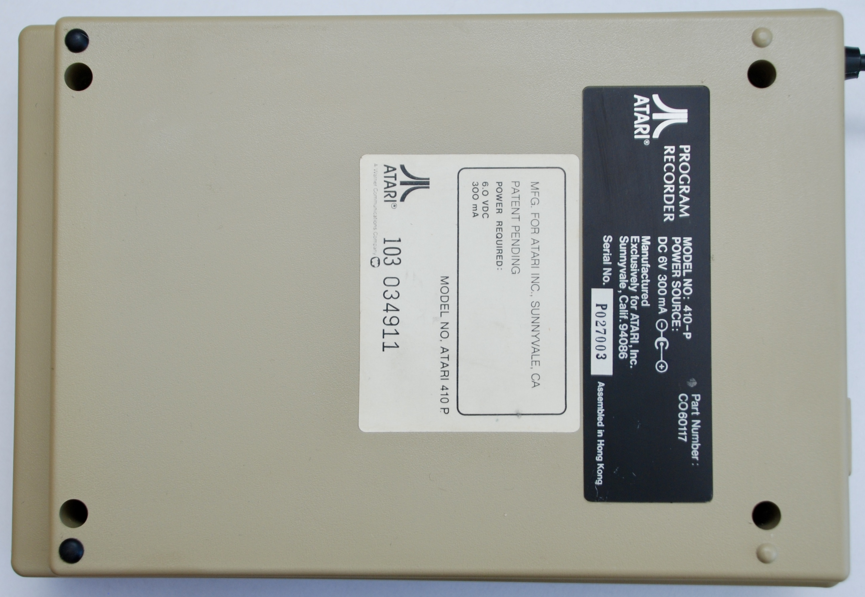 Atari 410 Tape Recorder - Old Crap Vintage Computing