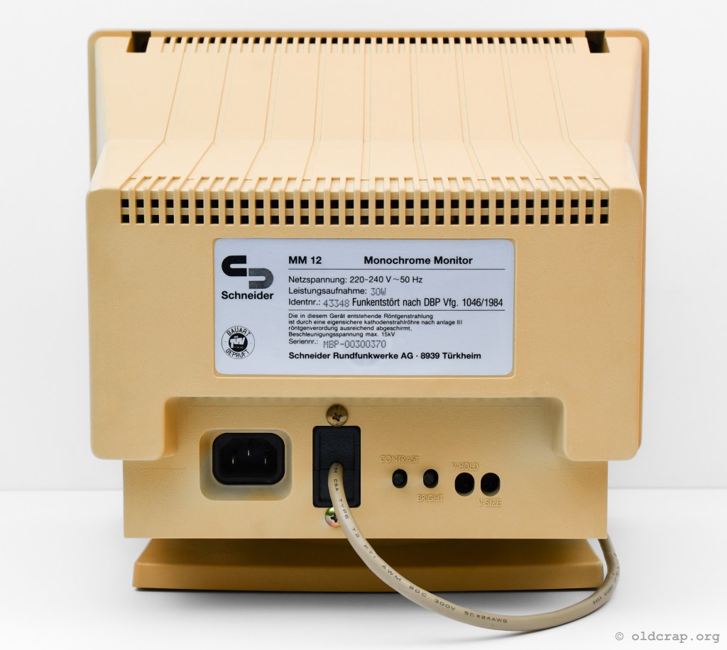 Schneider MM12 Monitor - Old Crap Vintage Computing